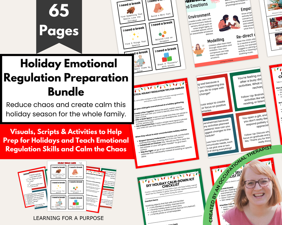 Emotional Regulation Holiday Preparation Bundle: Calm, Balance, Thrive ...