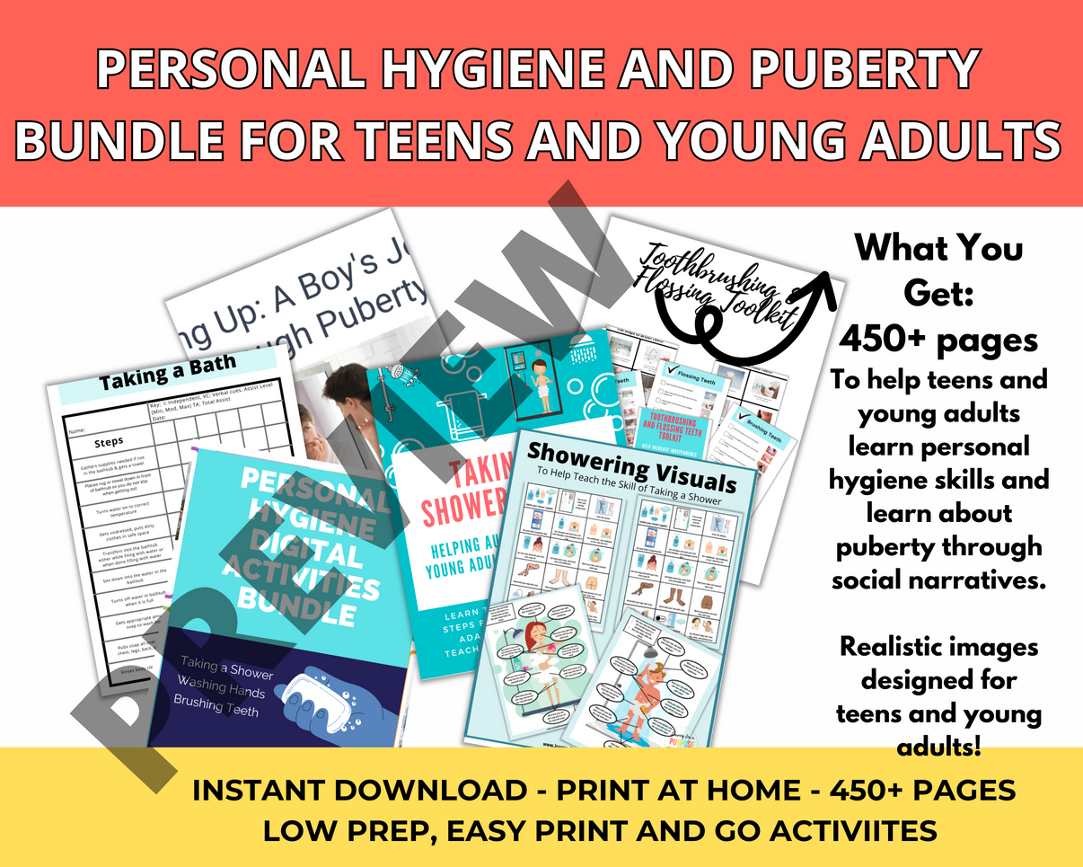 Personal Hygiene and Puberty Bundle for Teens and Young Adults ...