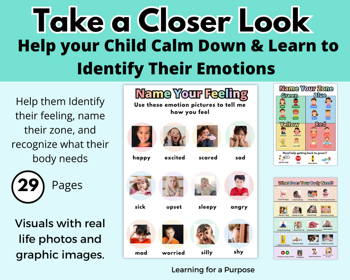 Calm Down Visuals For Kids Bundle – Learning For a Purpose