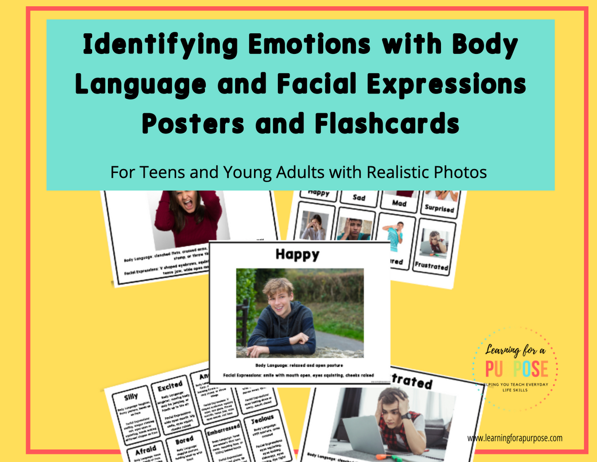 Emotions and Feelings Activity Bundle for Teens and Young Adults ...